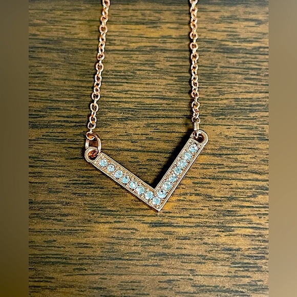 Jewelry | Rose Gold V Shaped Necklace | Poshmark